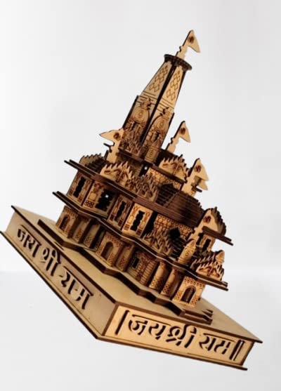 Masterlasercut Ram mandir Ayodhya Wood 3D Temple Model for Home/ Office ...