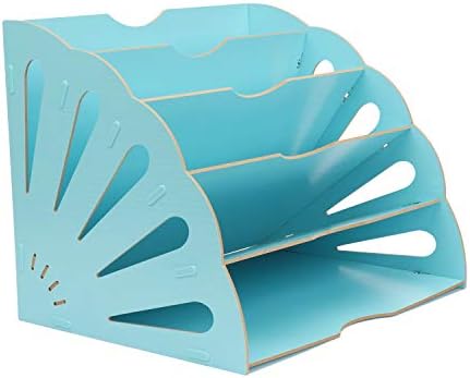 Amazon.com: Hiyoo Office 5 Sections Desktop Inclined File Document ...