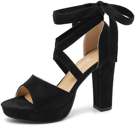 Amazon.com: MAIERNISI JESSI - Sandalias con tiras para mujer, tacones ...