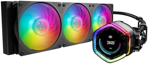 Cooler Master MasterLiquid 360 Ion CPU Liquid Cooler - 2.1" LCD Display ...