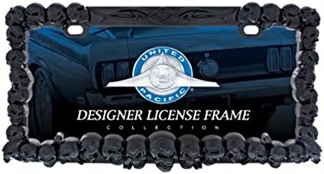 Amazon.com: 3D Black Skulls License Plate Frame - Hot Rat Street Rod ...