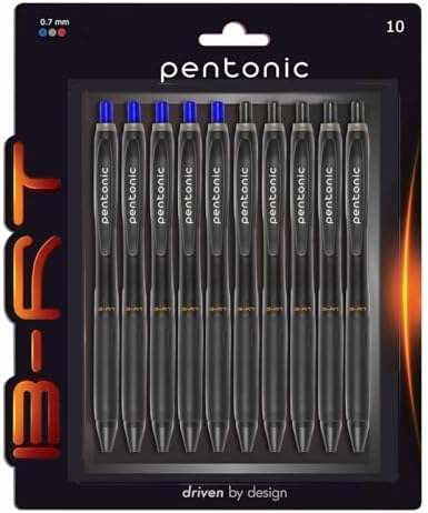 Pentonic B-RT 0.7mm Retractable Ball Point Pen Blister Pack | Black Ink ...