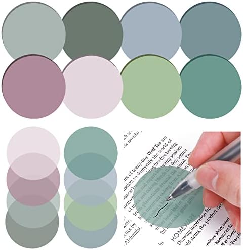 TIESOME Transparent Sticky Notes, 400 Pieces Round Clear Sticky Note ...