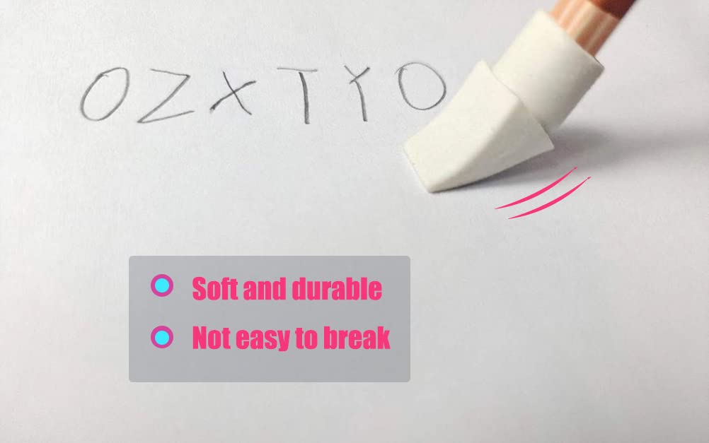 Snapklik.com : White Pencil Top Erasers,200 Pack, Cap Erasers,Pencil ...