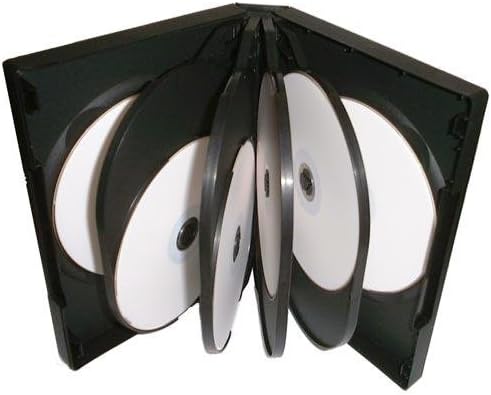 Amazon.com: 8 Way DVD Cases Black CD50 in Box Holds : 8 DVD Colour ...