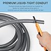 HOXHA 3/4 Inch 6 Ft Electrical Conduit Kit AC Whip Kit Flexible PVC Non ...
