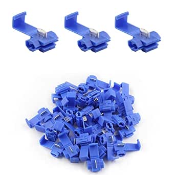 Cionyce 100 Pcs Wire Quick Splice Connectors Cable Joiner,Cold Pressed ...