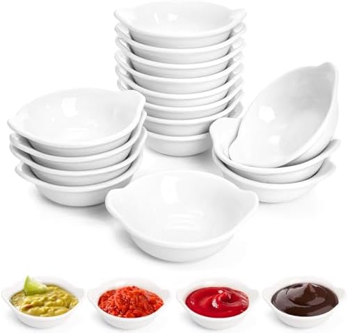 Elsjoy 16 Pack 2 Oz Ceramic Dip Bowls, Ceramic Pinch Bowls Mini Sauce ...
