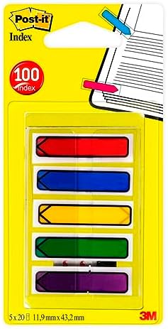 Post-it 684ARR1 Haftstreifen Index Pfeile, 11,9 x 43,2 mm, rot, gelb ...