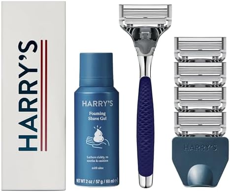 Amazon.com: Harry's Shaving Kit for Men - Razor Handle, 5 Razor Blade ...