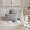 Amazon.com: Demetex Grey 26x26 Pillow Covers Soft Modern Faux Fur Throw ...