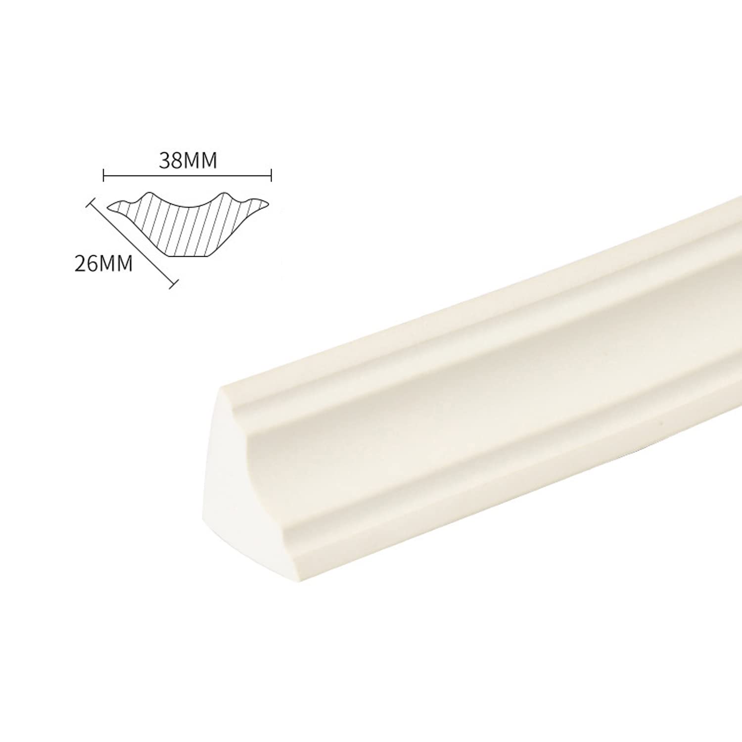 ZEYUE Flexible Molding Trim Peel and Stick Ceiling Cornice skirting ...