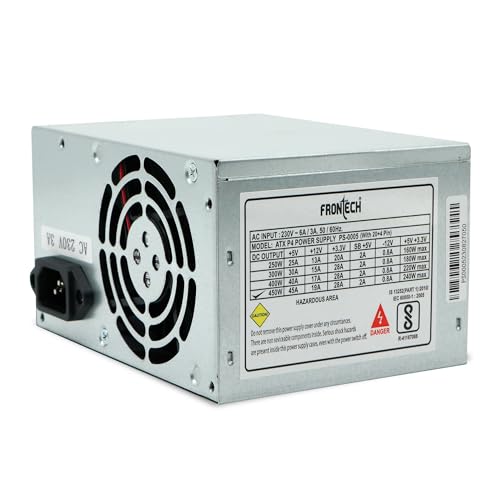 FRONTECH 450 Watts SMPS Power Supply Unit, Compliant with ATX 12V, 20 / ...