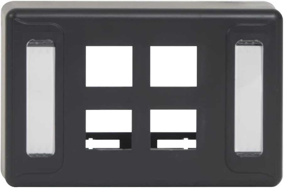 Amazon.com: ICC Universal Modular Furniture Faceplate with 4 Ports (1 ...