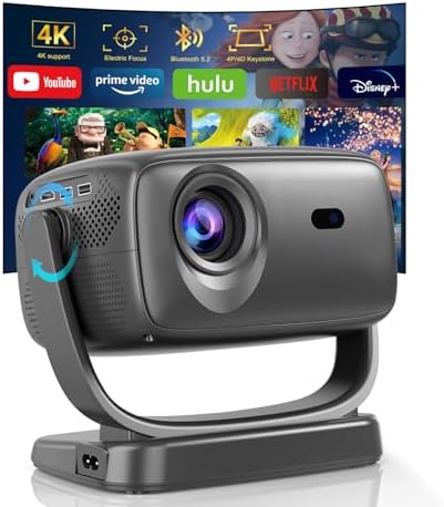 Proiettore Portatile 4K Supporto Girevole a 180° – Proiettore TV Home ...
