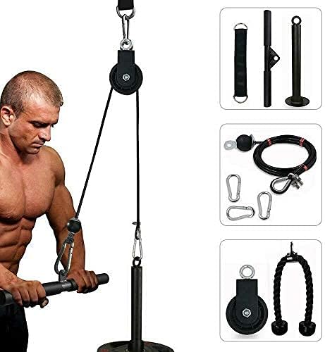 Tricep Handle Bar Pulley Cable System DIY Training Home Gym Cable ...