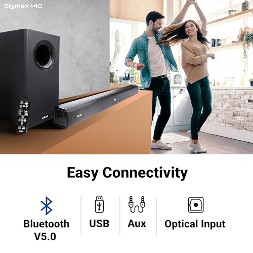 AKAI SigmaX-140, 140W RMS Digital Multimedia Soundbar with Wired ...