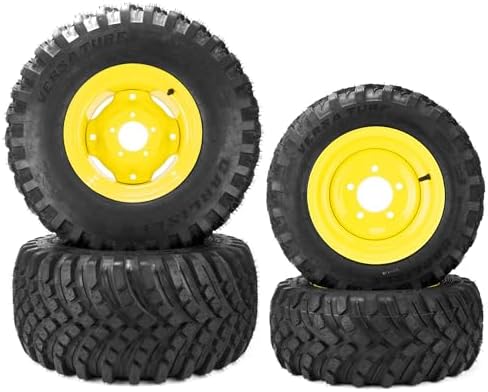 Amazon.com : MowerPartsGroup (4) Versa Turf Tire Assemblies 26x12.00-12 18x8.50-10 Fits John ...