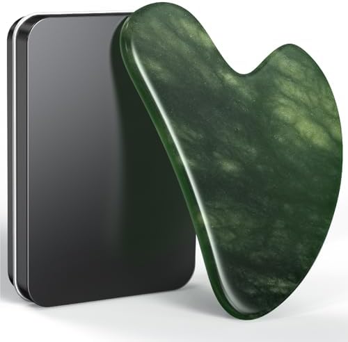 Jade Gua Sha Facial Tool – Jade Stone Guasha Tool for Face & Neck ...