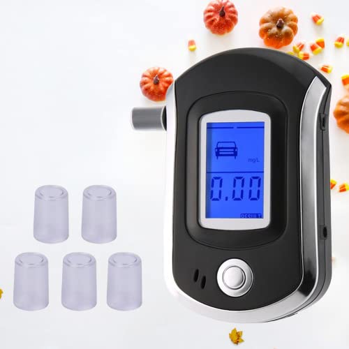 Portable Digital Breath Alcohol Tester with 5 Mouthpieces, Professional ...