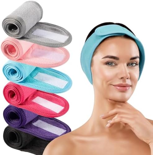 Amazon.com : MAQIHAN Spa Hair Wrap Headband - 6PCS Facial Hair Wraps ...