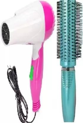 Buy Aneesho Hair Dryer With Round Comb Brush For Home And Saloon Use ...