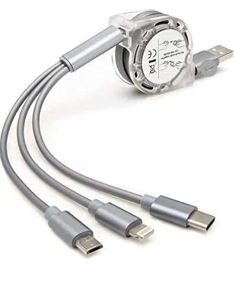CROXEY Multi Retractable 3.0A Fast Charger Cord, Multiple Charging ...