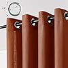 Amazon.com: Terracotta Linen Curtains 84 Inch Length 2 Panels Set for ...