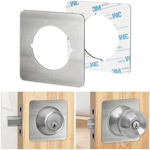 Amazon.com: MOSECYOU Door Knob Backing Plates Round Version, Satin ...