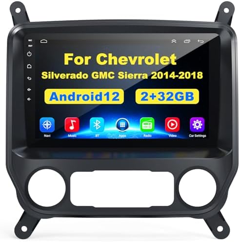 Amazon.com: Android 12 Car Radio for 2014-2018 Chevrolet Silverado&GMC ...