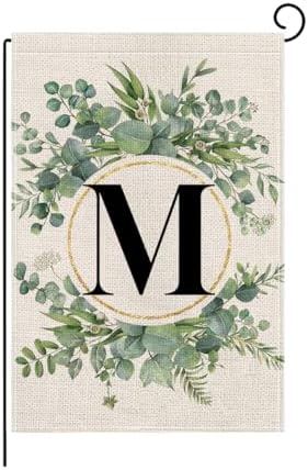 Amazon.com : Monogram Letter Garden Flag, Monogram Garden Flag ...