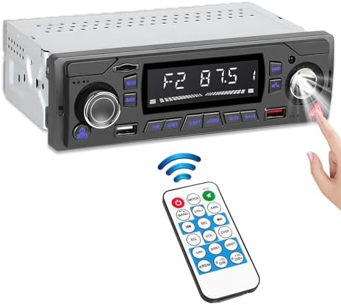 Single Din Car Stereo Bluetooth Audio Digital Music Radio FM Receiver ...