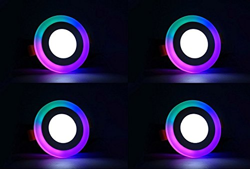 Buy 6W (3+3) Led Side PGB(Pink,Green,Blue) Round Conceal Panel Light ...
