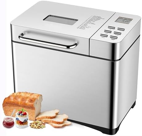 Amazon.com: AUHOAZ 2.2LB Large Automatic Bread Machine, Professional Bread Maker with Nonstick ...