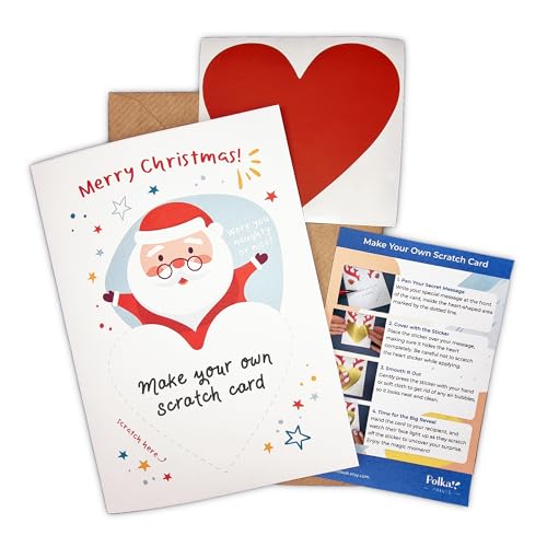 Make Your Own Christmas Card, Scratch To Reveal Greeting Card, Any ...