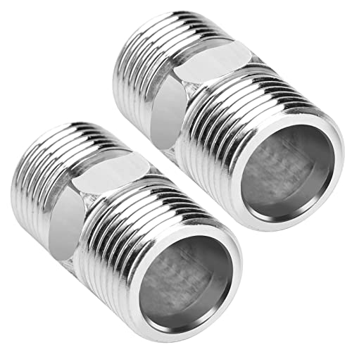 2Pcs Shower Hose Connector DN15 1/2″ Shower Head Extension Stainless ...