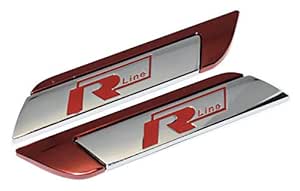 R Line Bodyside Badge Sticker for All Cars, Metal (Red) : Amazon.in ...