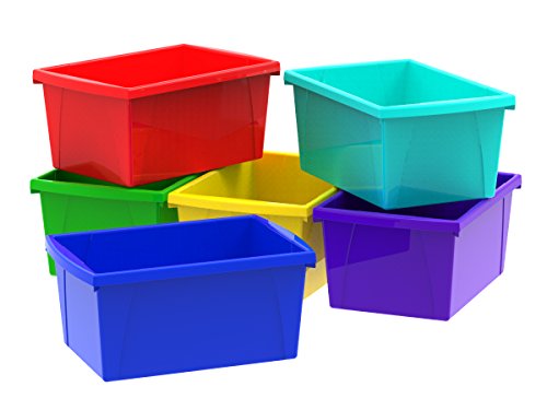 Snapklik.com : Storex 61515U06C Classroom Storage Bin, Assorted Colors ...