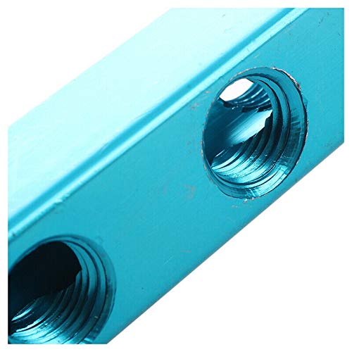 Generic 2X(1/4" PT Threaded Ports 6 Way Quick Connect Air Hose Manifold ...