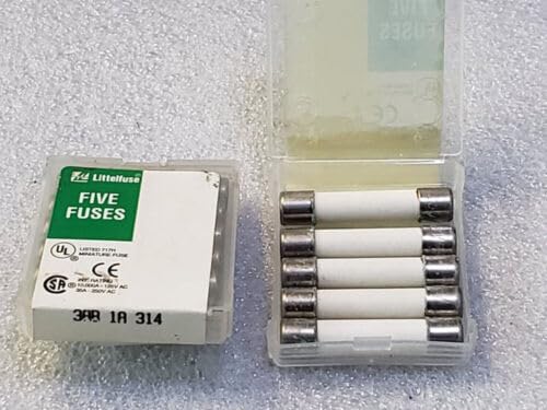 LITTELFUSE 314001 1 AMP 3AB Fast Acting Ceramic FUSES - 5 pcs - JES ...
