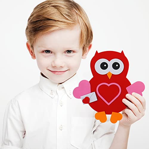 Buy Valentines Day Owl Magnet Craft for Kids (12 Pack) Foam Valentines ...