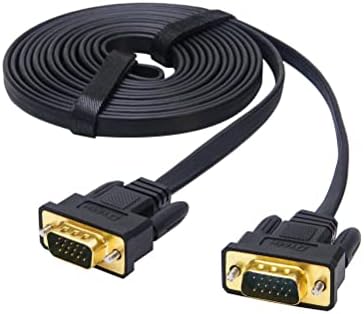 DTech Ultra Thin Flat Type Computer Monitor VGA Cable 5m Standard 15 ...