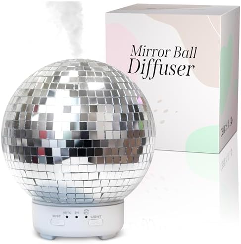 Amazon.com: Mirror Ball Diffuser – Reflective Disco Ball Essential Oil ...