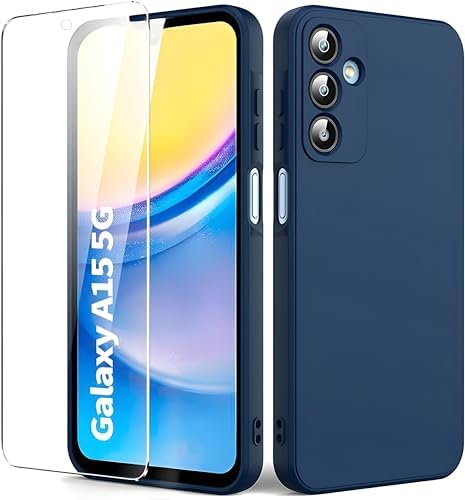 Silicone Phone Case for Samsung Galaxy A15 4G/5G with Screen Protector ...
