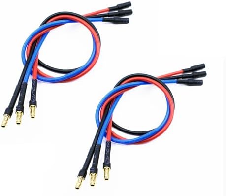 6PCS ESC Extension Cable 3.5mm Banana Gold Bullet Connector Wire 16AWG ...