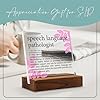 Amazon.com: Speech Language Pathologist Gift Clear Desk Decorative Sign ...