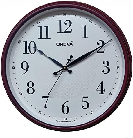 Buy OREVA Plastic Rotating and Musical Pendulum Wall Clock (23.0 cm x 6 ...