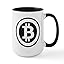 Amazon.com: CafePress Bitcoin Large Mug 15 oz (444 ml) Ceramic Coffee ...