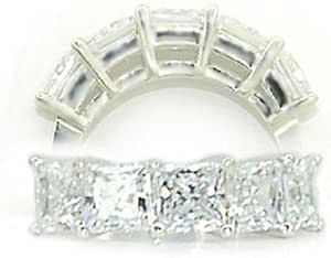 Amazon.com: Solid Sterling Silver Penta CZ Ring - Size: 6: Clothing ...