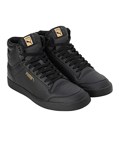 Puma Mens Shuffle Mid one8 Better V2 Black-Team Gold Sneaker - 6 UK ...